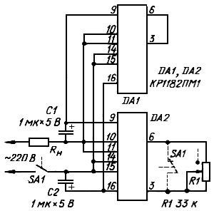 Russian Hamradio :: Фазовый регулятор мощности на микросхеме КР1182ПМ1.