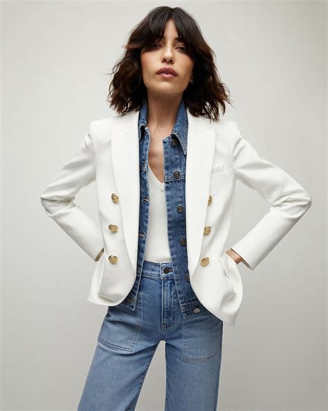 Miller Dickey Jacket In Off Whitegold Veronica Beard