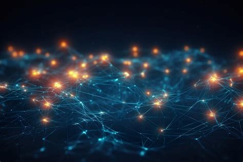 Premium Photo Connecting Dots Abstract Technology Background Generative Ai