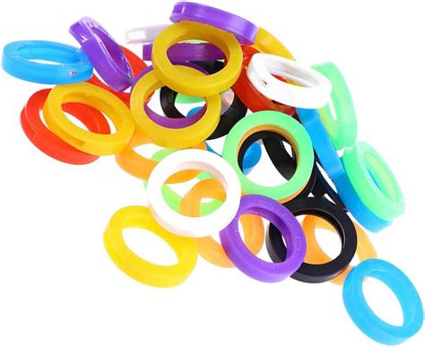 50pcs Identifier Coding Rings Silicone Covers Elastic Sleeve Identify