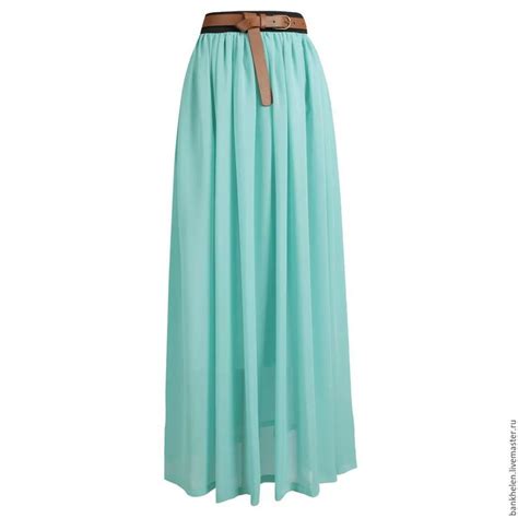 Широкая юбка в пол на резинке в интернет магазине на Ярмарке Мастеров Юбки Сочи доставка по