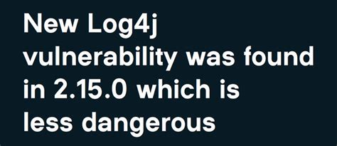 New Log4j Vulnerability Was Found In 2150 Which Is Less Dangerous Scqr Inc Blog