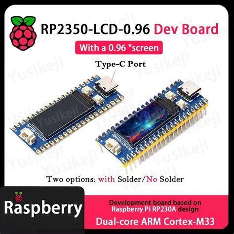Raspberry Pi Rp2350 บอร์ดพัฒนาไมโครคอนโทรลเลอร์ 0 96 จอแสดงผล Lcd เข้ากันได้กับ Pi Pico