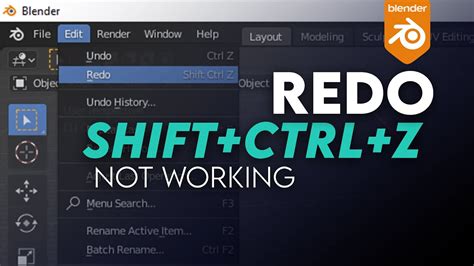 Blender Redo Shortcut [not Working] Youtube