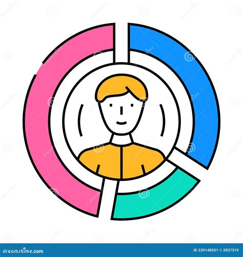Customer Segmentation Icon In Line Design Customer Segmentation Audience Targeting Analysis