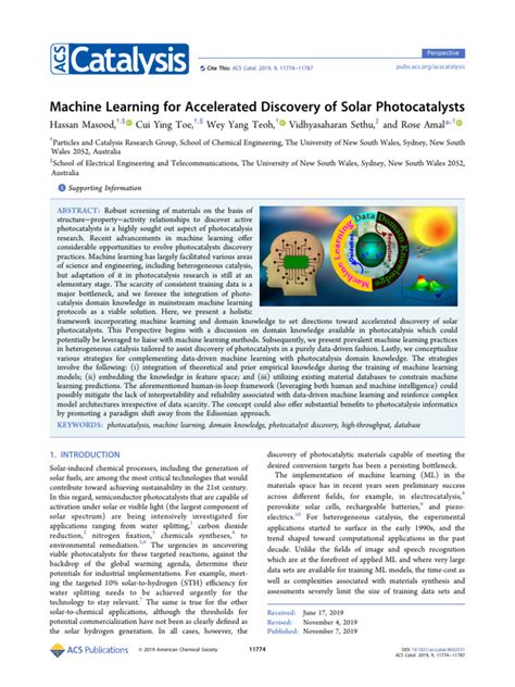 Machine Learning For Accelerated Discovery Of Solar Photocatalysts