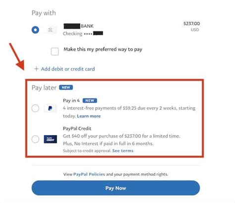 how to use the buy now pay later option in paypal interest free