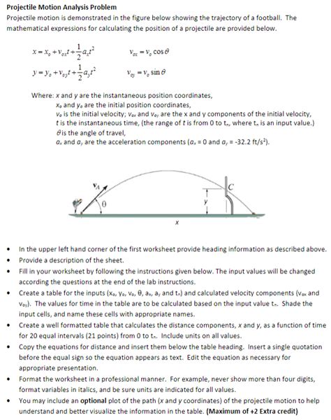 Projectile Motion Analysis Problem Projectile Motion Chegg