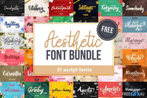 Aesthetic Font Bundle Photoshopresource