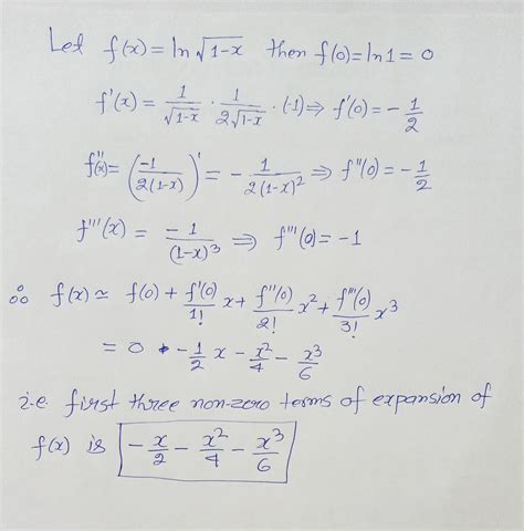 [solved] Use Maclaurins Theorem To Find The First Three Terms Of The Course Hero