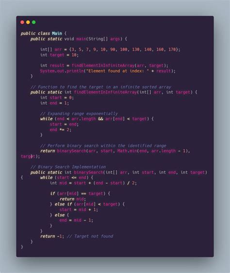 java binarysearch optimizedsearch codingtips interviewprep