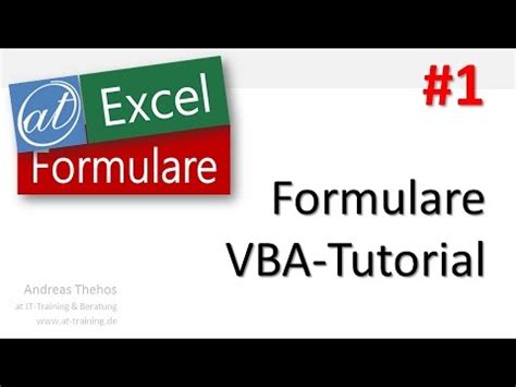 Excel Userform VBA Formulare At Excel Blog Andreas Thehos