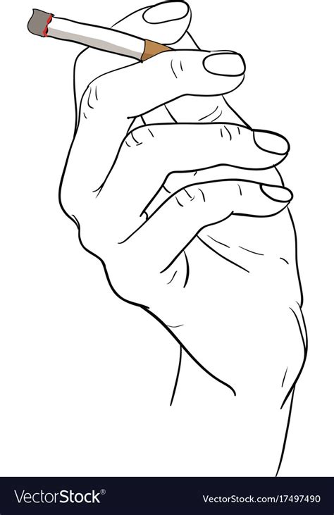 Cigarette Drawing In Hand Spacotin
