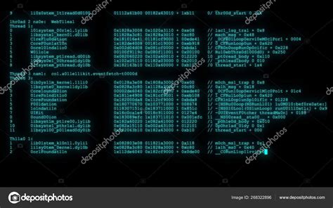 Encrypted Programming Security Hacking Code Data Flow Stream On Display