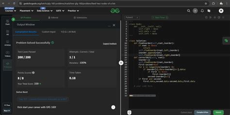 Gfg160 Geekstreak2024 Coding Problemsolving Geeksforgeeks Mudunuri Jahnavi Sindhu