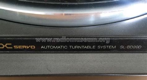 DC Servo Automatic Turntable System SL BD20D R Player Technics Brand Radiomuseum Org