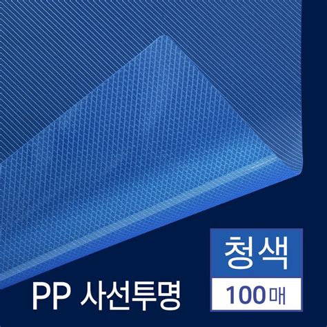 제본 표지 비닐 Pp 책 커버 사선 투명 청색 A4 100매 홈플러스 택배배송