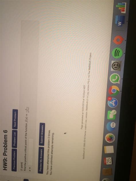 Solved HW Problem Previous Problem Problem List Next Chegg Com