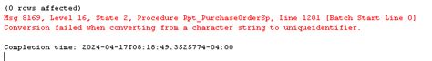 Ssms Reports A Different Error Depending On Where Code Is Executed Infor Global Community