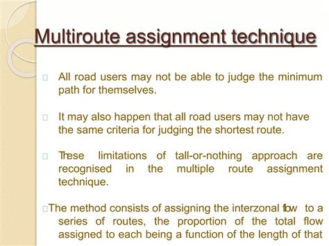 methods of route assignment pptx