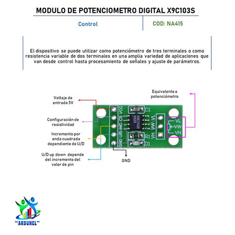 Modulo De Potenciometro Digital X9c103s