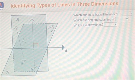 solved identifying types of lines in three dimensions ry lt hich are
