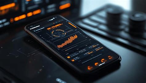 A Cell Phone With A Graph On The Screen Is Shown On The Screen Premium AI Generated Image