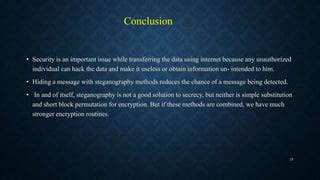 Image Steganography And Cryptography PPT