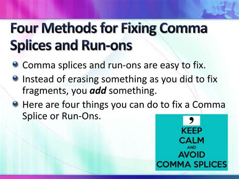 PPT CHAPTER THREE Fragments Comma Splices And Run Ons PowerPoint Presentation ID
