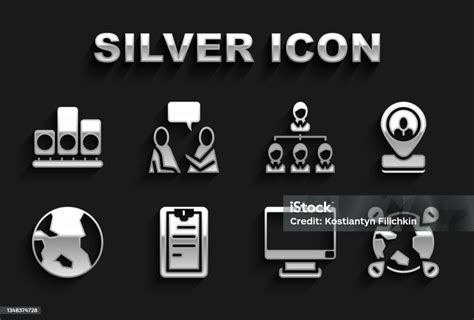 체크리스트 작업자 위치 위치 컴퓨터 모니터 지구 계층 구조 기관그램 차트 순위 별 및 두 앉아 있는 남자 이야기 아이콘으로 클립보드를 설정합니다 벡터 1위에 대한 스톡 벡터