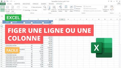 Figer Une Ligne Ou Une Colonne Dans Excel Tuto