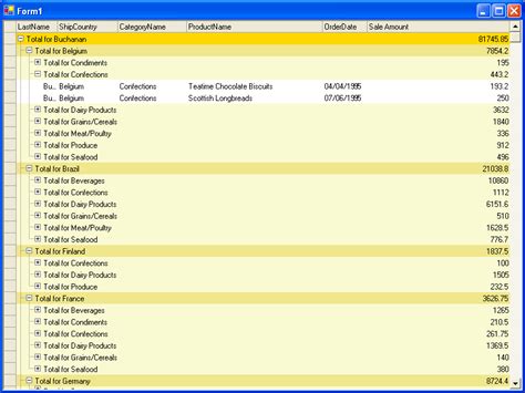 componentone flexgrid for winforms