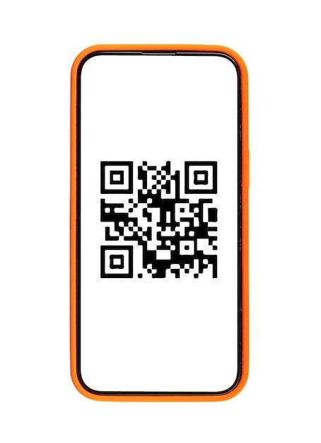Premium Photo QR Code Scanner Mobile Phone App For Electronic Payment Via Qrcode Isolated On