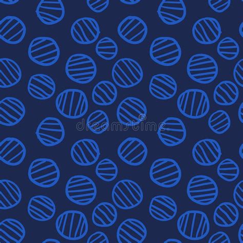 Geometrical Background With Striped Uneven Circles Abstract Round Seamless Pattern Stock Vector