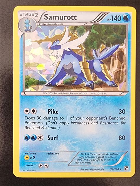 Samurott 31 Prices Pokemon Black And White Pokemon Cards