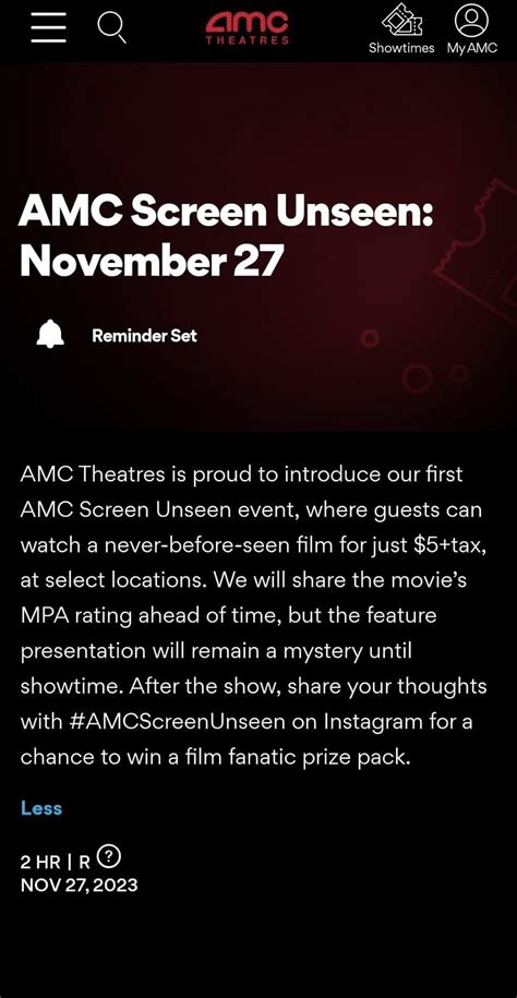 Amc Screen Unseen November 27 R Amcalist