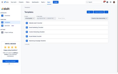 didit checklist for confluence version history atlassian marketplace