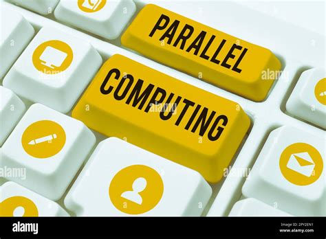 Sign Displaying Parallel Computing Business Approach Simultaneous Calculation By Means Of