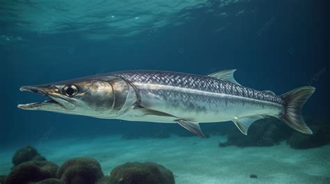 바다에서 헤엄치는 큰 물고기 바라쿠다의 사진 바라쿠다 생선 배경 일러스트 및 사진 무료 다운로드 Pngtree