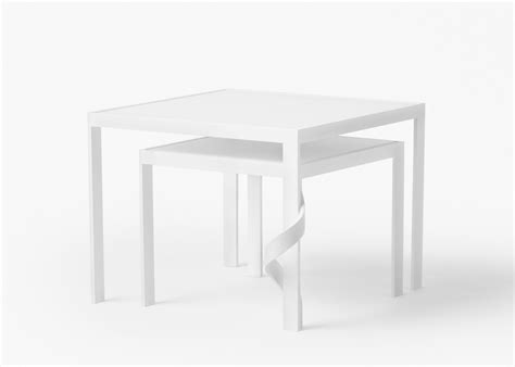 Nendo S Tangle Side Tables Twine Together As If Holding Hands