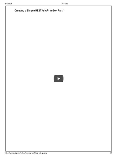 Creating A Restful Api With Golang Pdf
