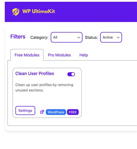 Clean User Profiles In Wordpress Ultimakit For Wp All In One