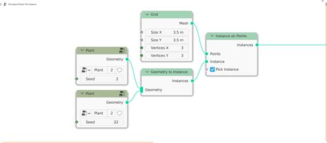collections how can i instantiate a procedural node group with different parameters blender