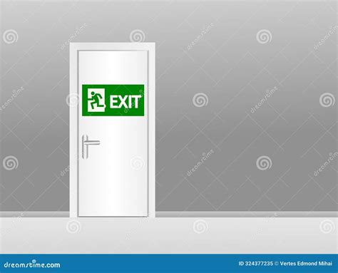 Exit Emergency Sign Vector Stock Vector Illustration Of Abstract