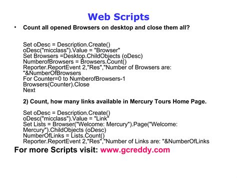Qtp Scripts Ppt