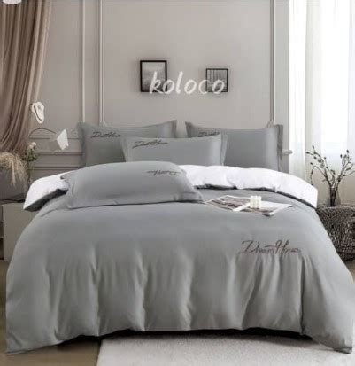 Постельное белье Koloco Satin Dream House двухцветное - полуторный ...