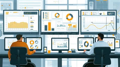 Data Analysis And Monitoring Stock Illustration Illustration Of Insights Progress 328750100