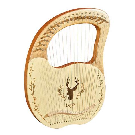 19 string wooden lyre harp resonance box string instrument with tuning