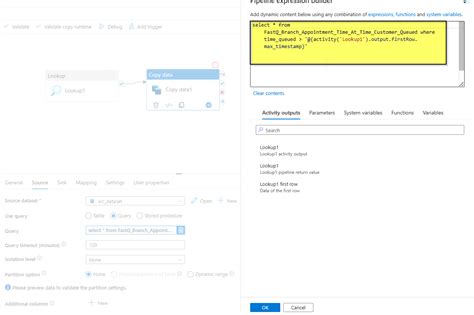 Azure Data Factory I Want To Select Records From The Source Based On