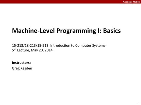 Ppt Machine Level Programming Basics Intel Processors And Architectures Powerpoint